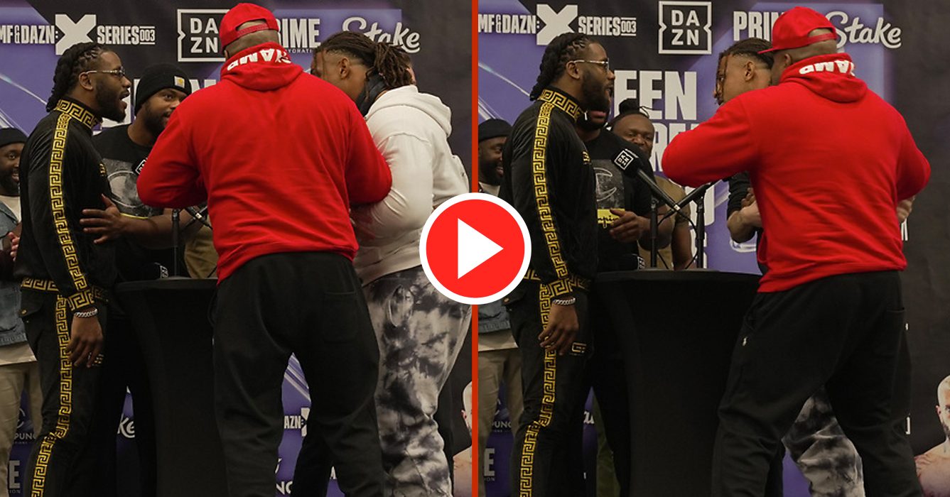 Hasim Rahman Jr and Greg Hardy Separated At Fiery Face Off