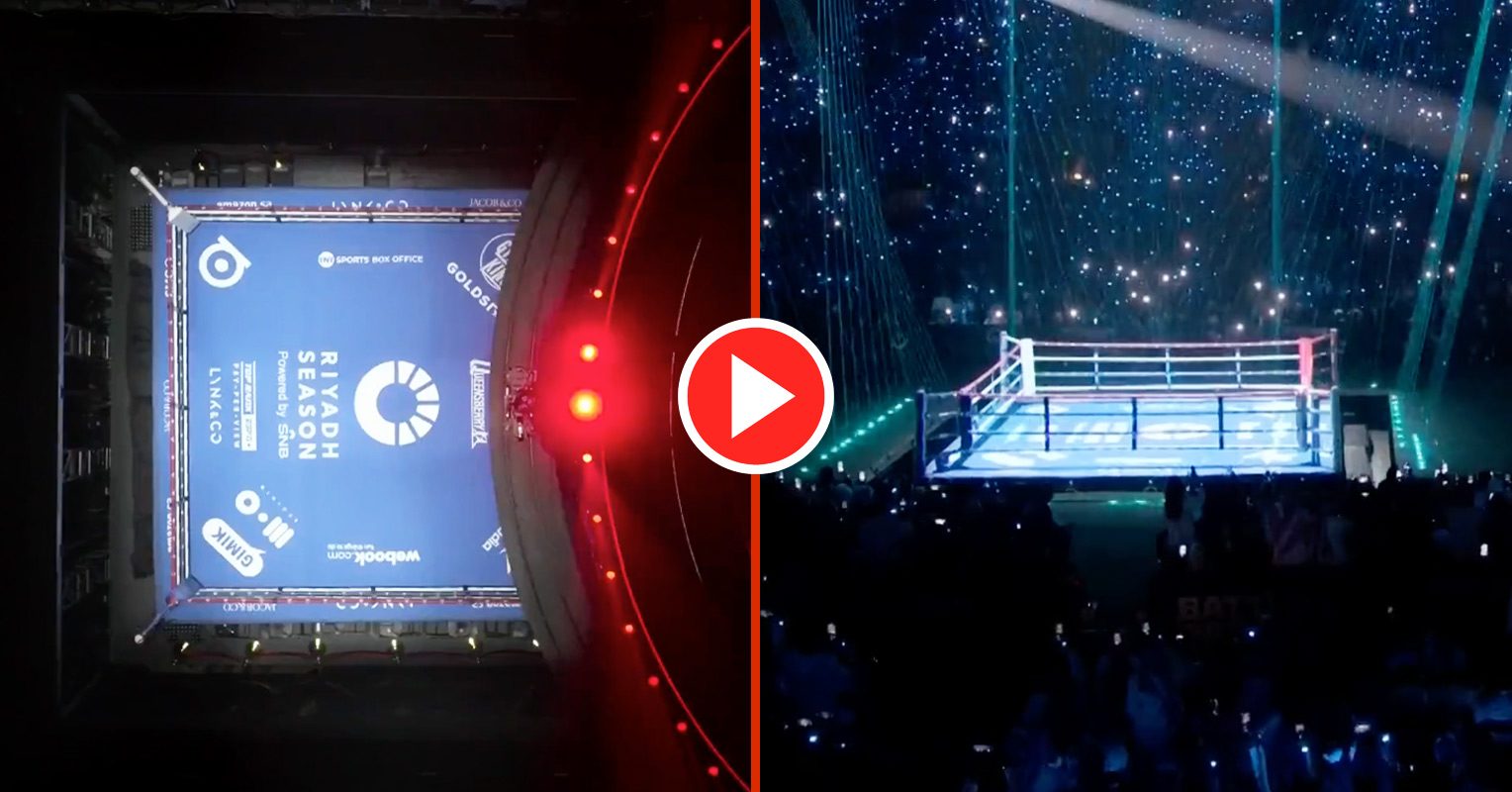 Boxing Ring Rises From The Floor To Top Off Tyson Fury-Francis Ngannou ...